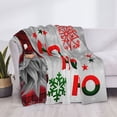 Goofa Cute Santa Pattern Fleece Throw Blanket for Couch, Soft Checkered ...