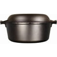 Visualz 7-Quart Cast Iron Dutch Oven – Made in USA, Pre-Seasoned, PFAS ...