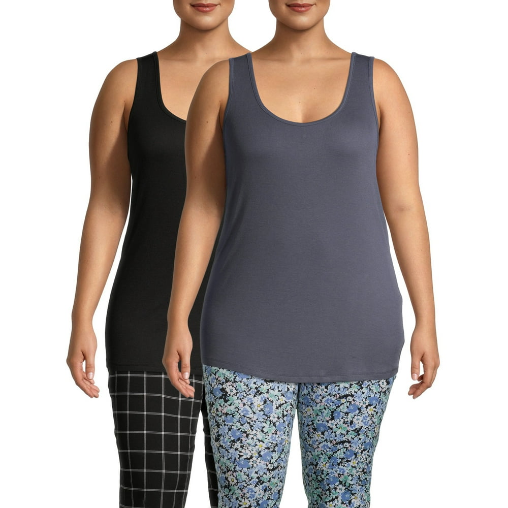 Terra & Sky - Terra & Sky Women's Plus Size Everyday Essential Layering ...