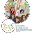 2pcs Back-to-school Party Pull Flags Welcome Back Banners Welcome Back ...