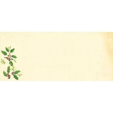 Great Papers! Vintage Christmas Holly #10 Envelopes, 40 count - Walmart.com