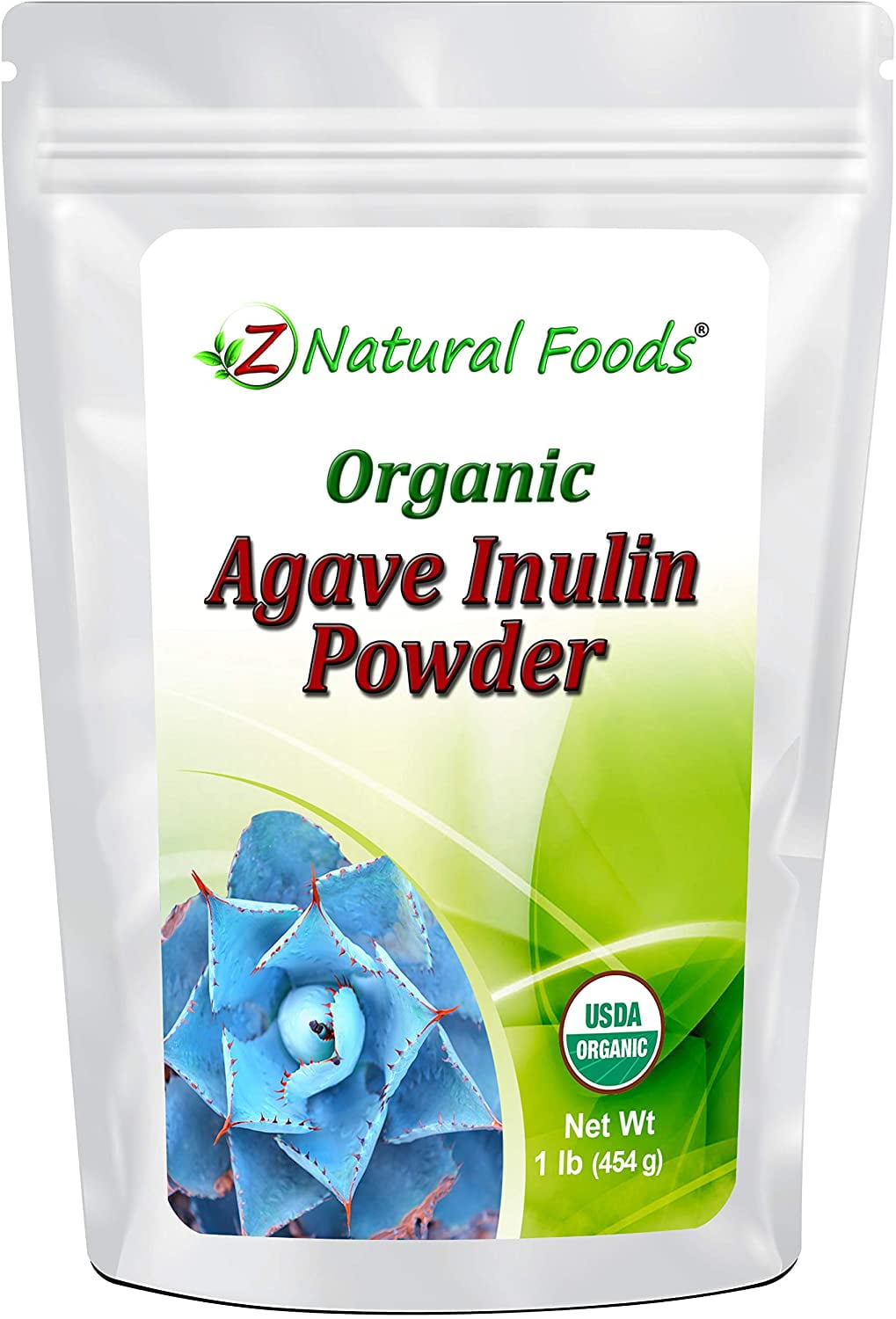 Z Natural Foods Organic Agave Inulin Powder, Superfood Fiber Supplement ...