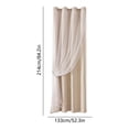 Blackout Double Layer Curtains with Sheer Overlay 52 × 84inch Darkening ...