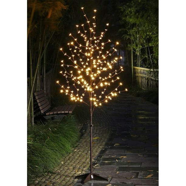 Lightshare 6 Feet Cherry Blossom Tree, 208 LED lights, Warm White ...