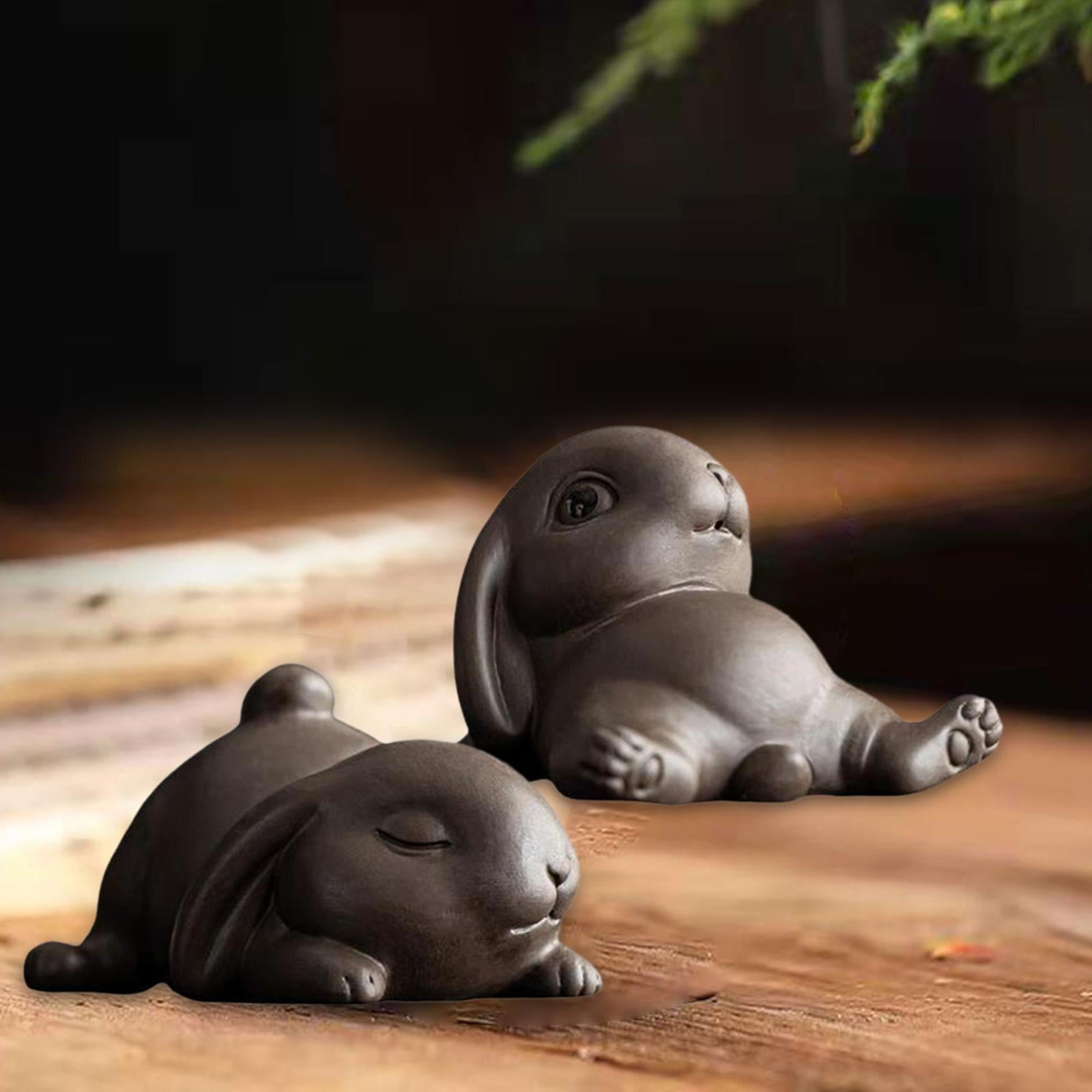 Escultura de conejo,Estatuilla decorativa de conejo animal divertido ...