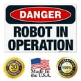 Robot In Operation Sign, OSHA Danger Sign, 24x36 Corrugated Plastic ...