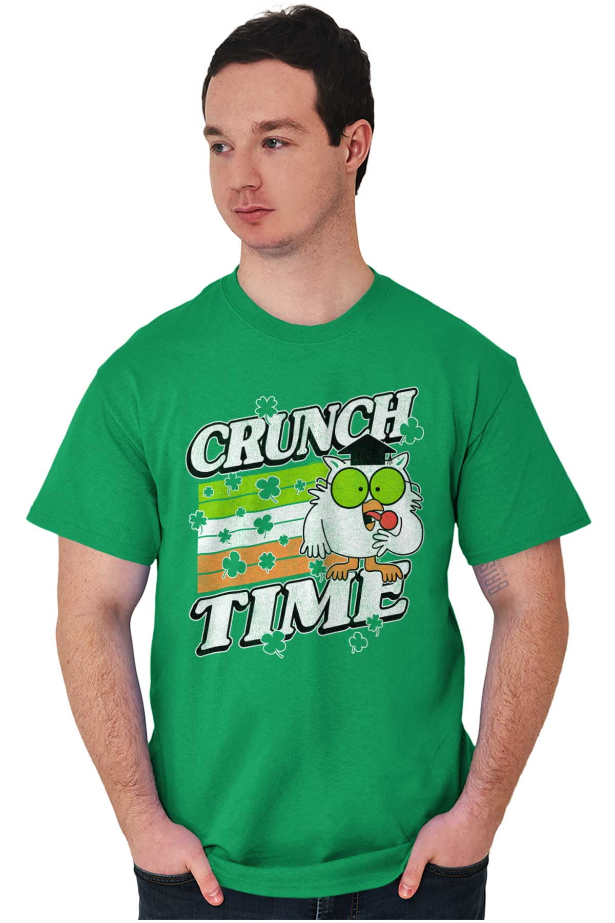Saint Paddys Crunch Time Tootsie Owl Graphic T Shirt Men Or Women