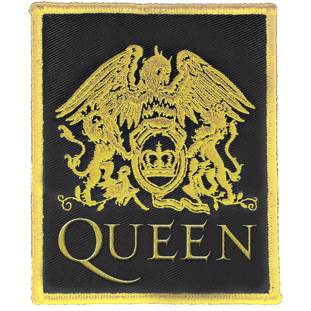 Queen - Parches Termoadhesivos Diseño Escudo Classic (Negro, Dorado ...