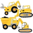 Big Dot of Happiness, Construction Vehicle Decor DIY Baby Shower Birthday Party Centerpieces ...