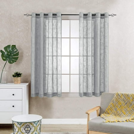 Open Weave Sheer Curtains for Living Room Grommet | Walmart Canada