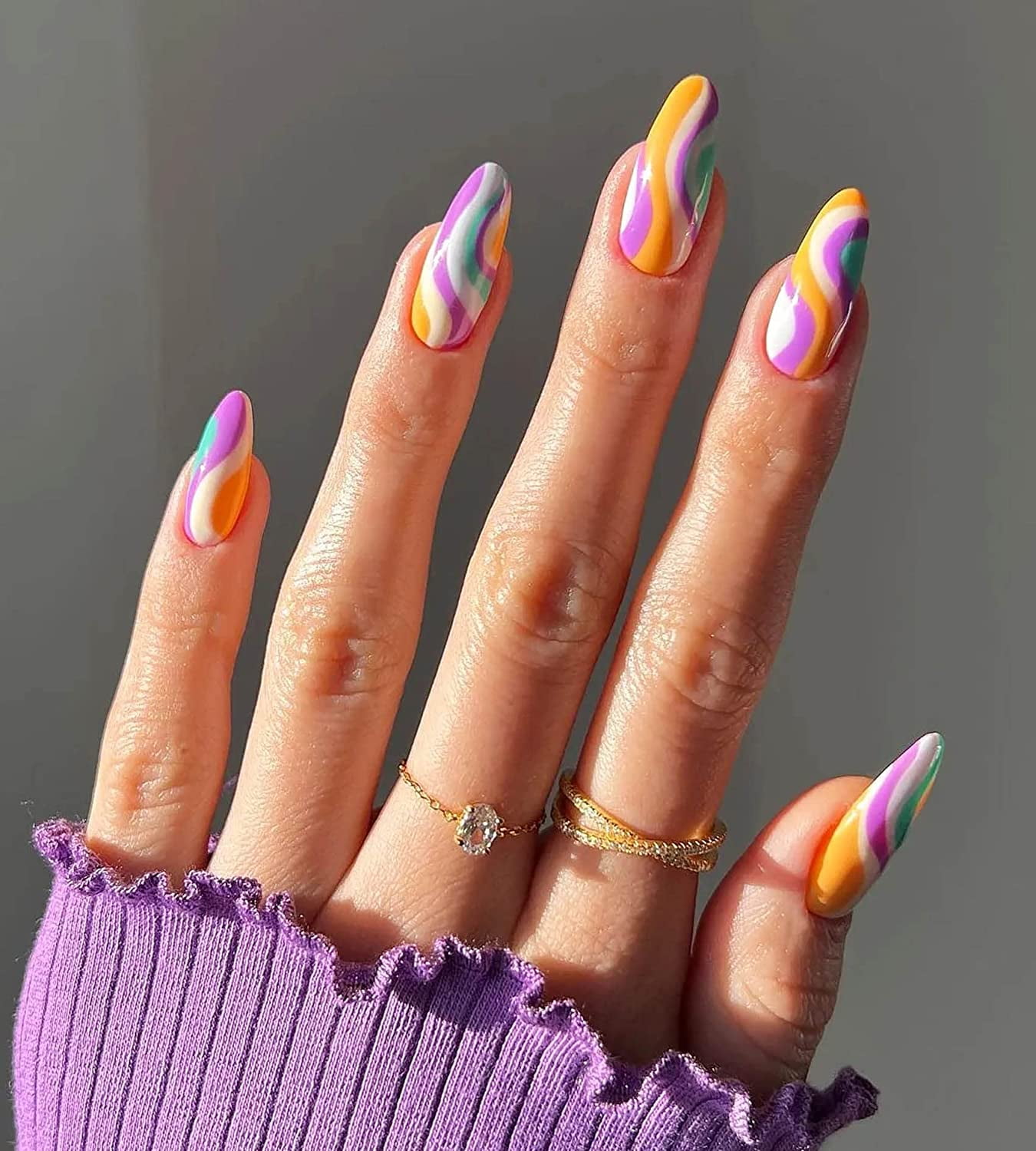 Candy Swirl Nails