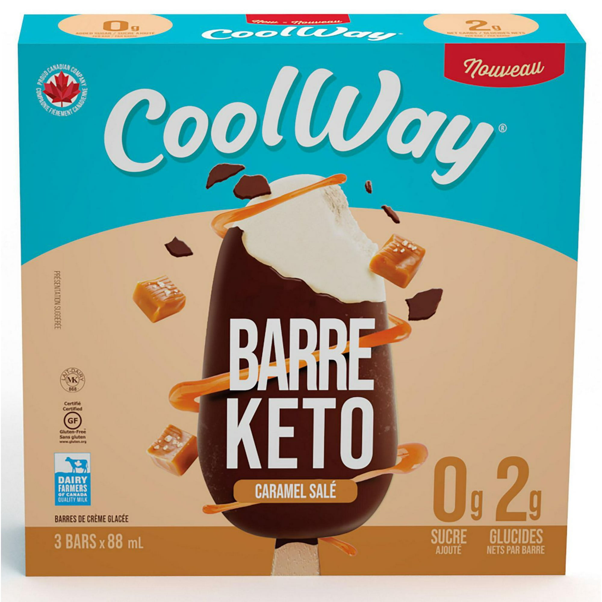 Click here for Coolway Salted Caramel Keto Bar 88 Ml prices