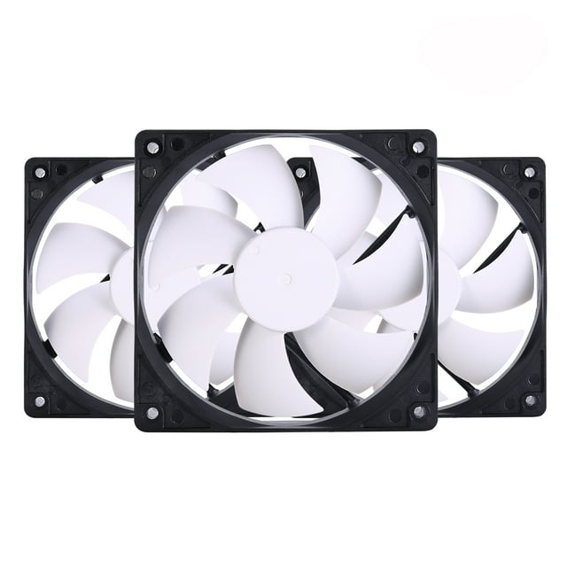 Pano-Mounts 120mm PC Computer Case Fan 12V 3Pin White Quiet CPU Case ...