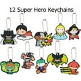 60 pc Superhero Party Favor Pack (12 Superhero Keychains & 48 Superhero ...