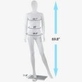 Segawe Female Mannequin 69.8-in Full Body Adjustable Adult Mannequin ...