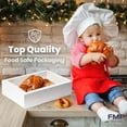 100 Count 14x10x4 Inch White Bakery Boxes with Window, Auto Popup ...