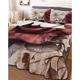 68x98in Quilt Bedding Set, Vintage Watercolor Flower Lightweight ...