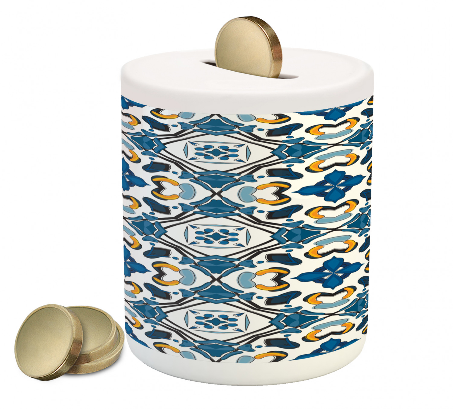 European Piggy Bank, Portuguese Ceramic Classic Tilework Building ...