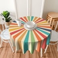 Colorful Boho Tablecloth 70x70 Inch Round Rustic Cream Vintage Sun ...