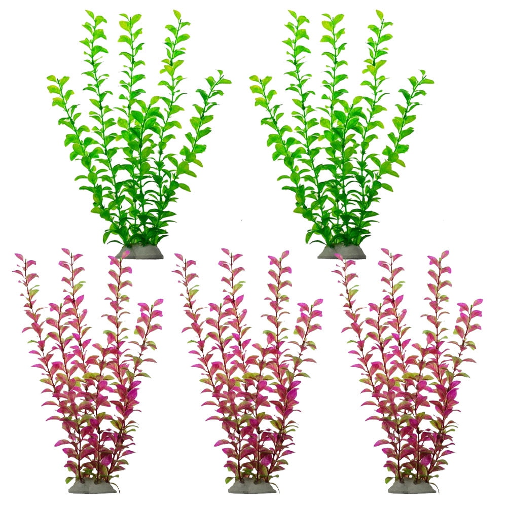 Plastic aquarium plants, 5-piece artificial tall aquarium plants, used ...