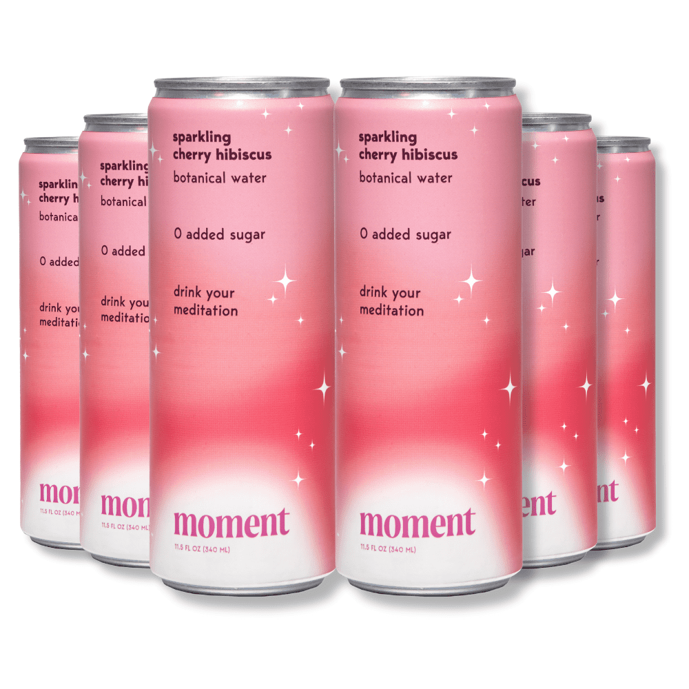 Moment Adaptogen Drink, Sparkling Cherry Hibiscus, 0 Added Sugar, with ...