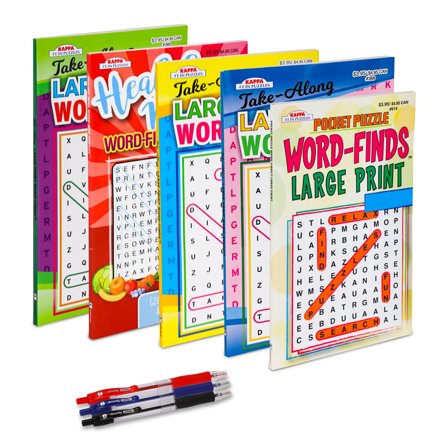 "Variety Savings 9-Pack Large Print Word Search Puzzle Books for Adults ...