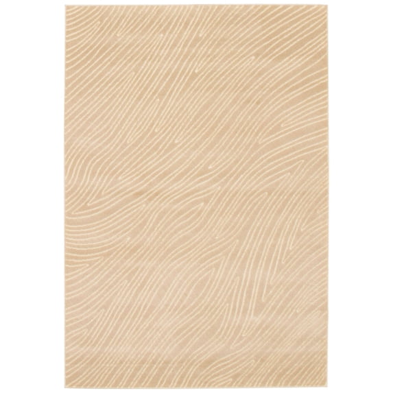 4.5' x 6.5' Ivory and White Contemporary Abstract Rectangular Area ...