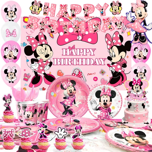 Minnie Mouse Birthday Party Supplies,113pcs Minnie Mouse Birthday ...