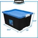 HART 17 Gallon Heavy Duty Stackable Latching Plastic Storage Bin ...