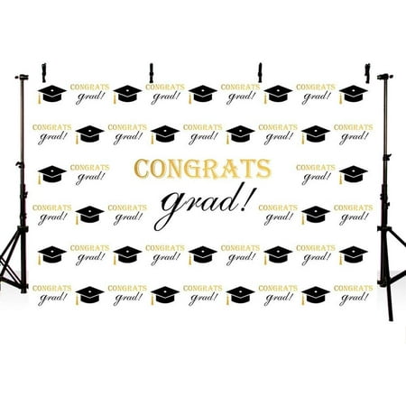 7x5ft Congrats Grad Photography Background Banner High School ...