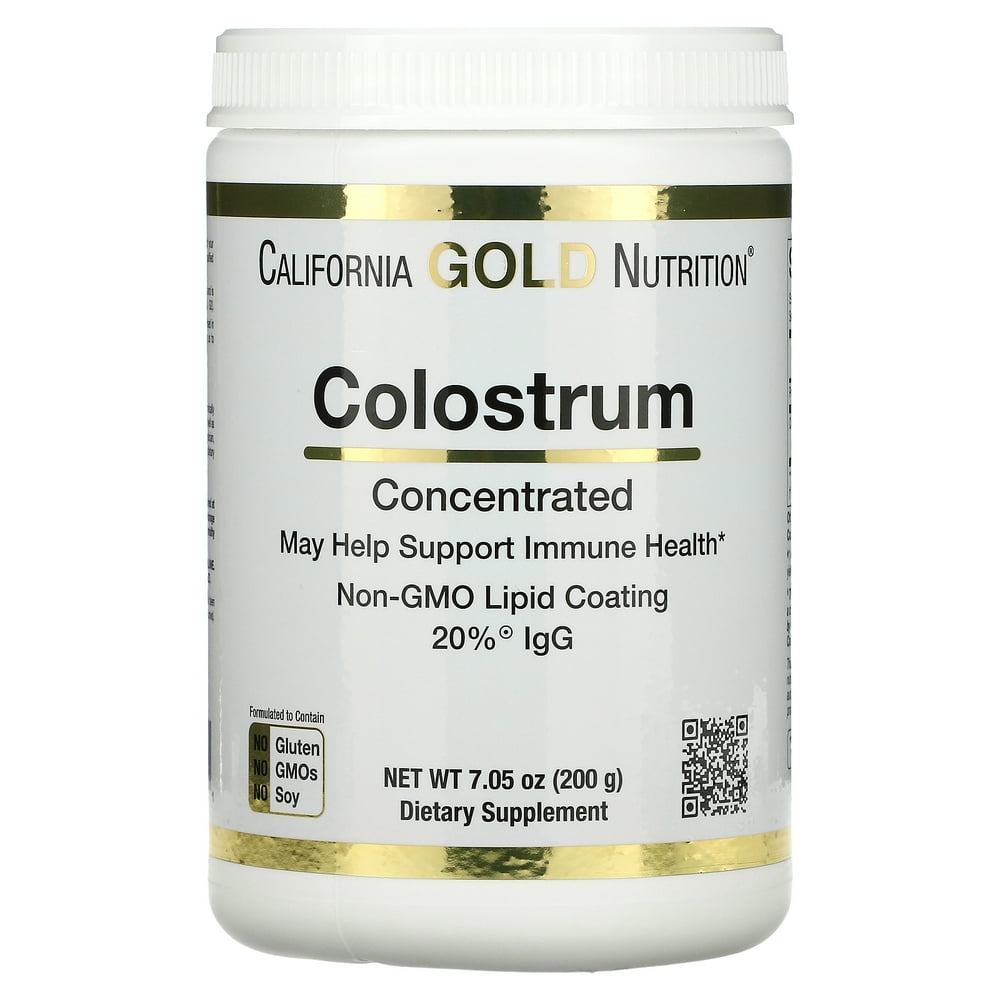 California Gold Nutrition Colostrum Powder, Concentrated, 7.05 oz (200 ...