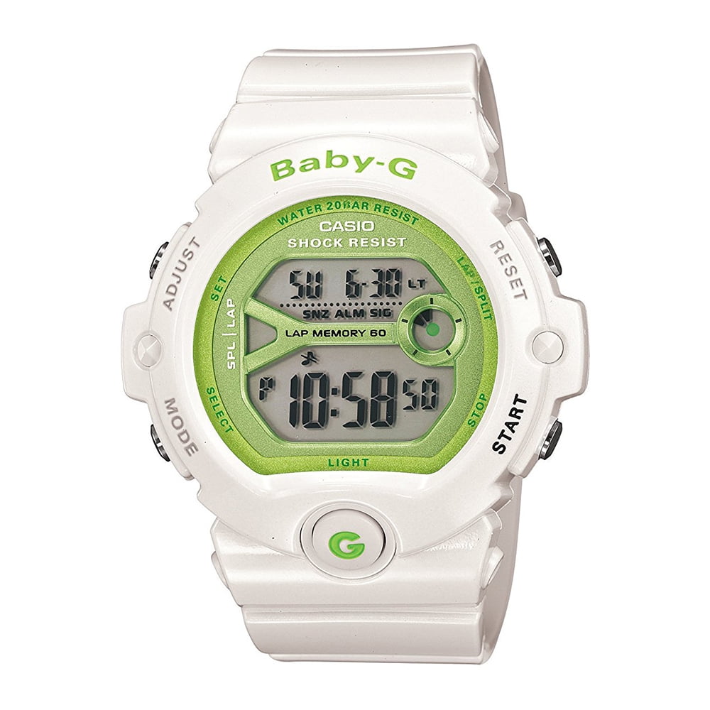 Green White Baby G Watch