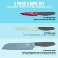 Tasty 3 Piece Cutlery Knife Set with Diamond Texture Blades, Includes ...