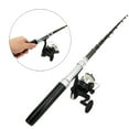 Glass Steel Elegant Black Retractable Mini Pen Fishing Pole Kit ...