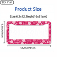 1 Pink Ball Pattern License Plate Frame, Unique Car Accessory, Fun ...