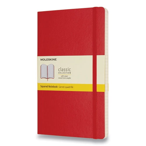 Classic Softcover Notebook, 1 Subject, Quadrille Rule, Scarlet Red ...