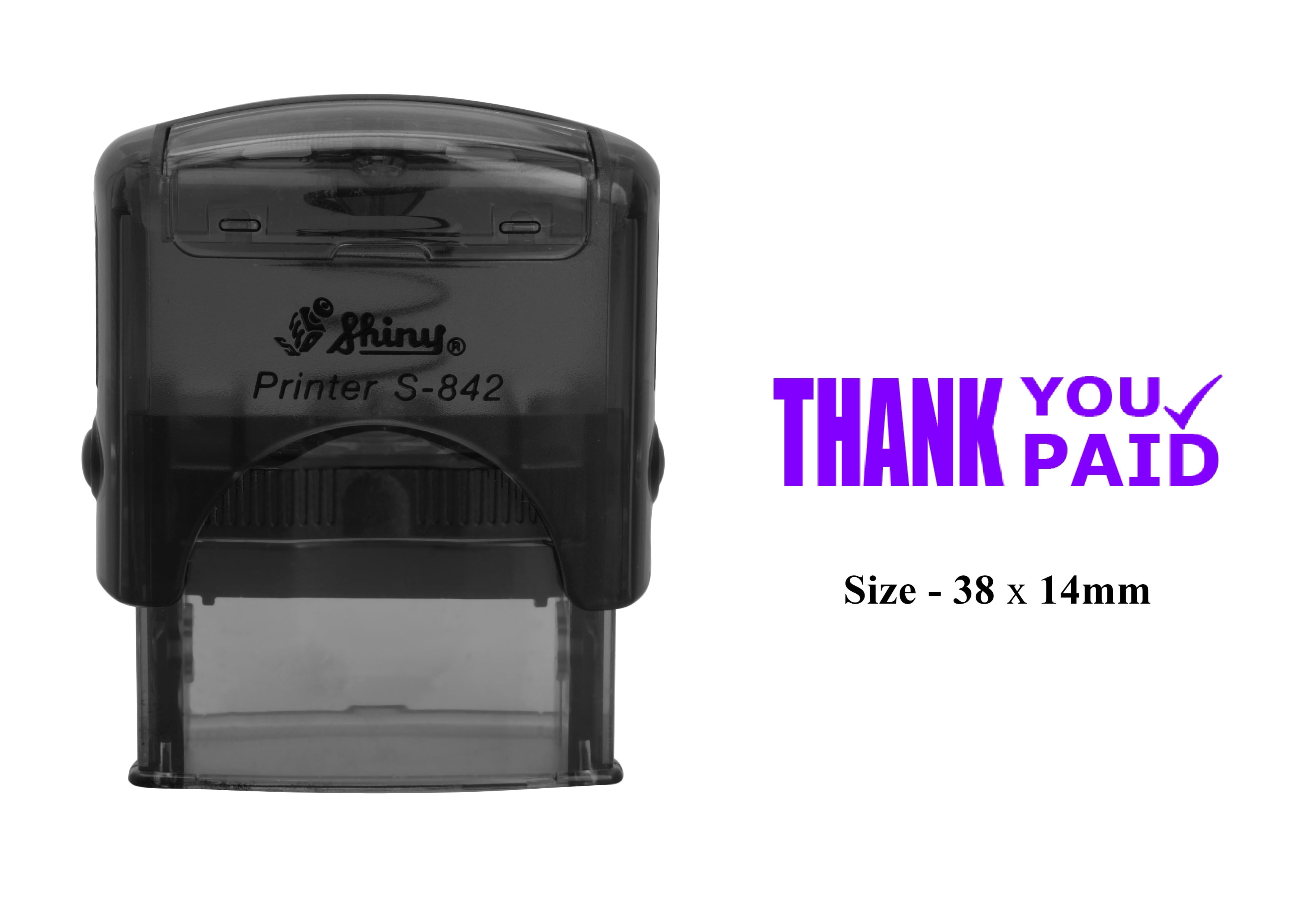 THANK YOU PAID Self Inking Rubber Stamp Custom Shiny S-842 Office ...