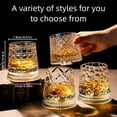 Leutsin Rotatable Tumbler Crystal Glass Cups - 360 Degree Rotating ...