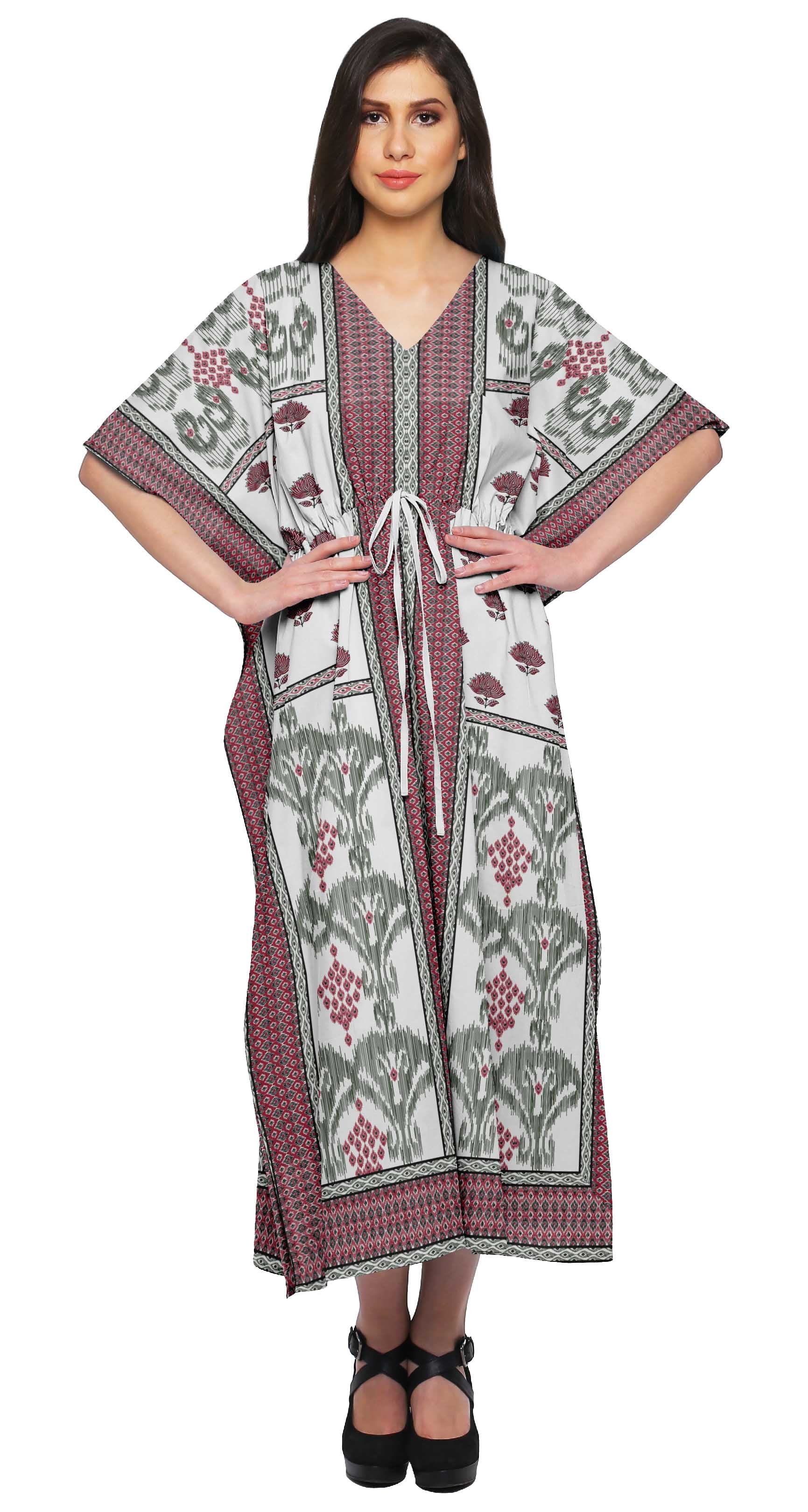 Moomaya Long Caftan Maxi Dress Beach Swimwear Cover Up Womens Kaftan ...