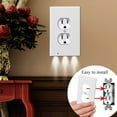 5 Pack Outlet Cover Night Light Built-In 3 LED Light Bulbs ...
