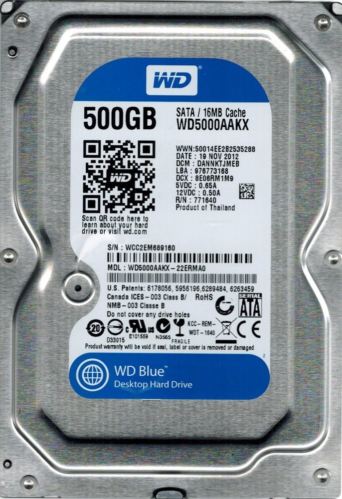 Western Digital WD5000AAKX-22ERMA0 500GB DCM: DANNKTJMEB - Walmart.com