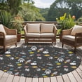 Cartoon Cute Astronauts 8FT Round Area Rugs for Living Room Lovely ...