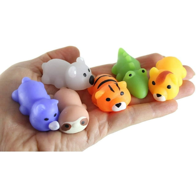 Set of 6 Random Cute Zoo Animal Mochi Squishy Animals - Kawaii - Cute ...