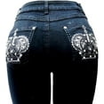 Jack David/H&Y Women's Rhinestone Bootcut Stretchy Denim Jeans Pants ...