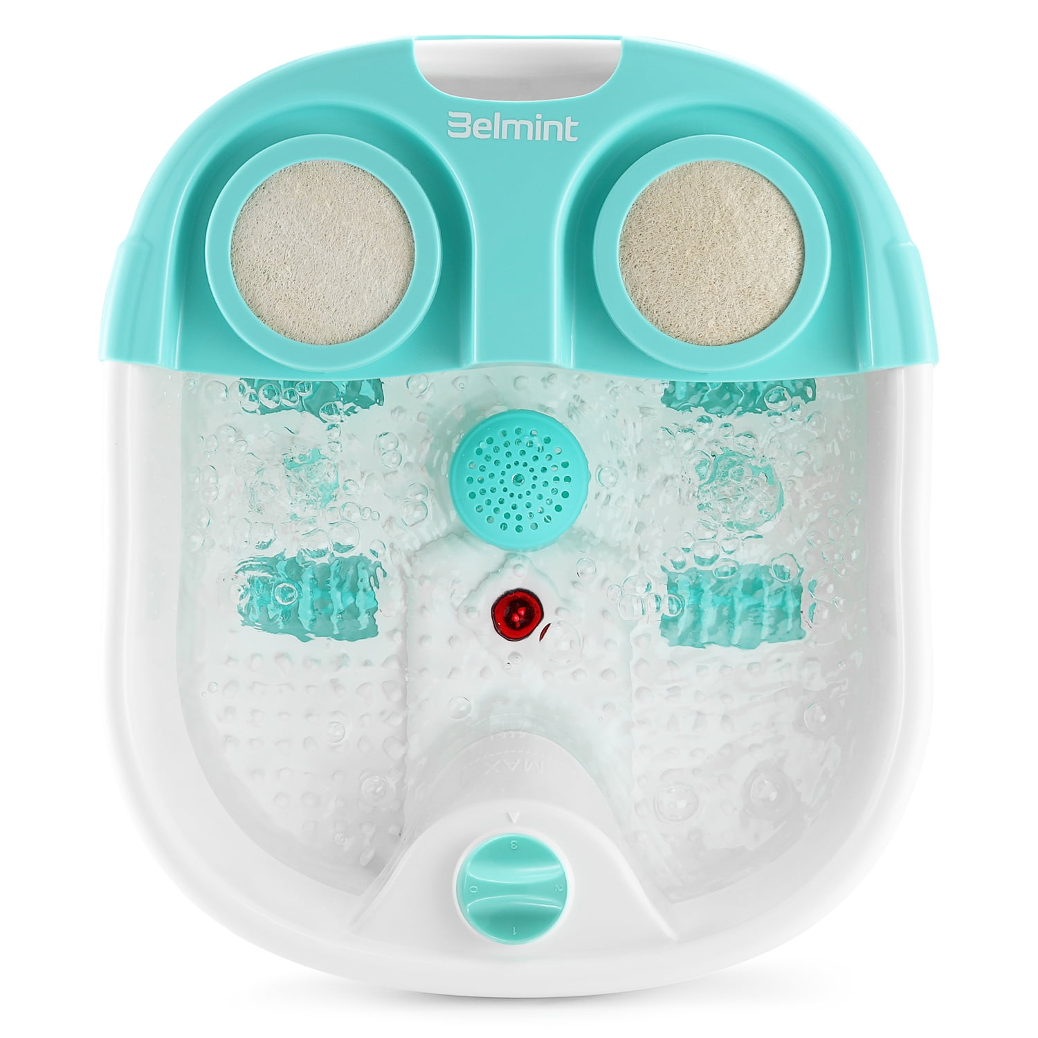 Belmint Foot Spa Massager with Heat & Bubbles Vibration, Anti Slip ...