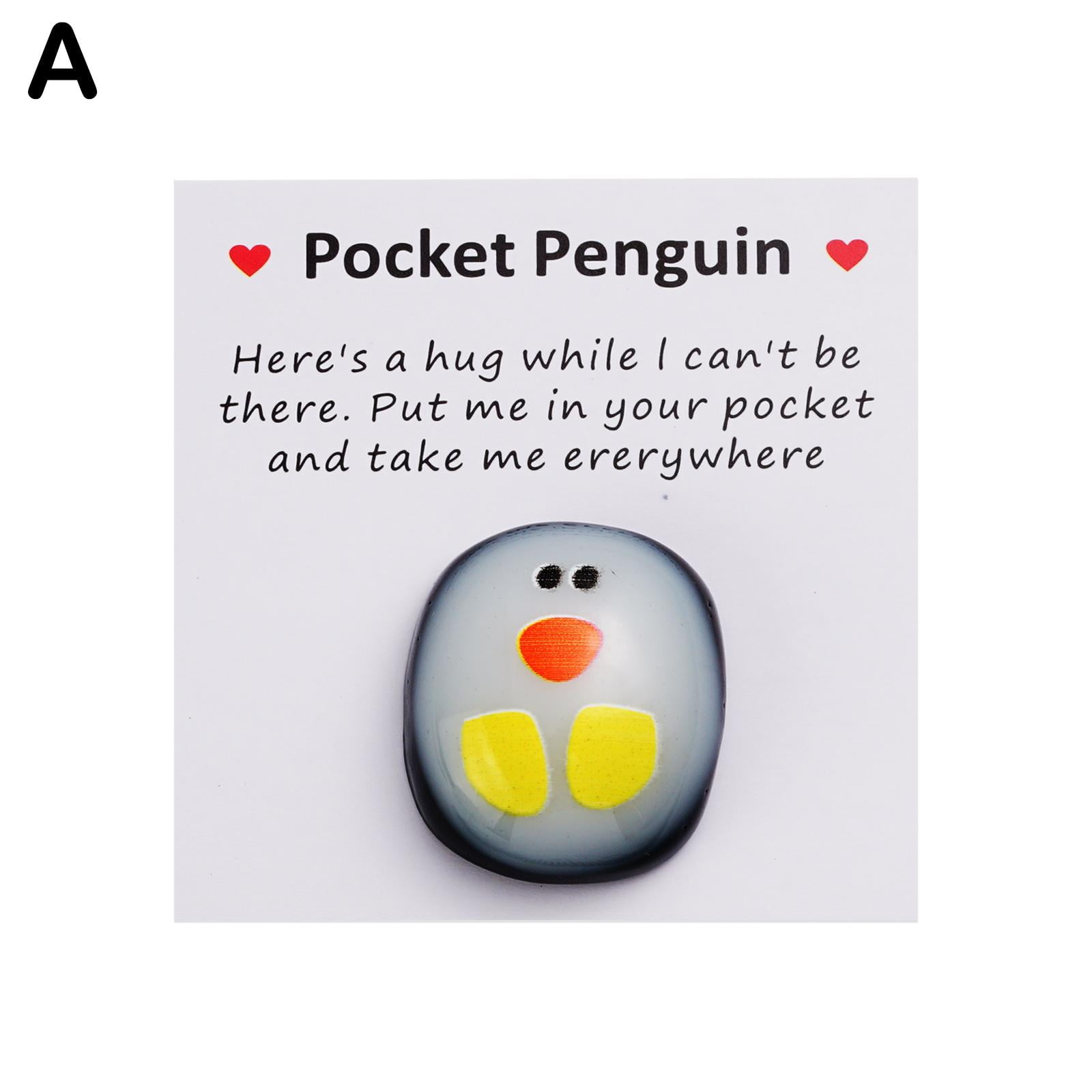 Pocket penguin, cute animal gift, thinking of you,letterbox hug,Fused ...