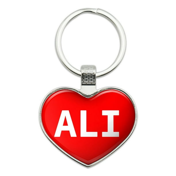Graphics and More - Ali I Love Name Heart Metal Key Chain - Walmart.com ...