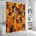 Boho Abstract Terracotta Bathroom Shower Curtains with 12 Hooks ...