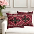 Pink Diamond Center Pillow Covers Set of 2, Ethnic Boho Woven Texture ...