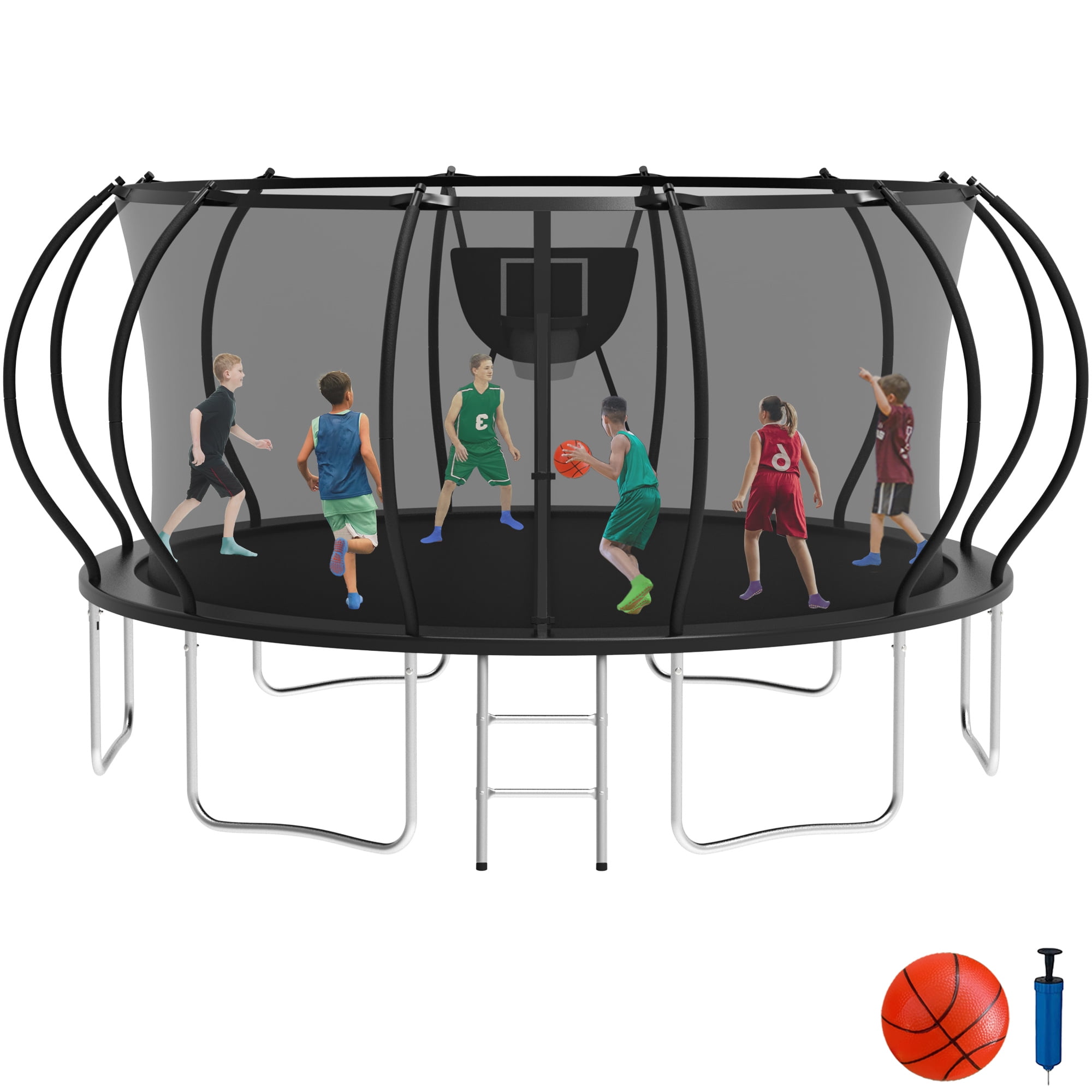 Click here for Kofun 16ft Trampoline With Basketball Hoop  1500lb... prices